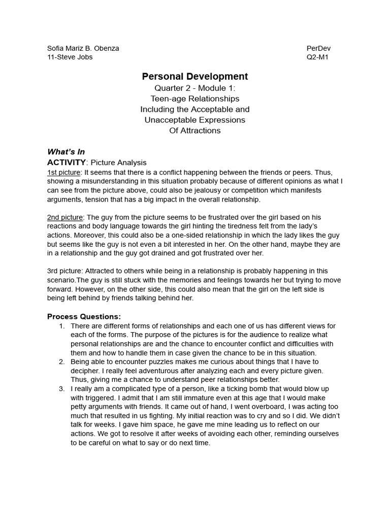 PerDev M1 Google Docs | PDF | Infidelity | Communication