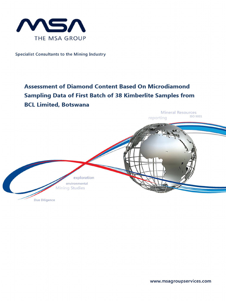 Botswana Kimberlite Microdiamond Analysis | PDF | Diamond | Sampling ...