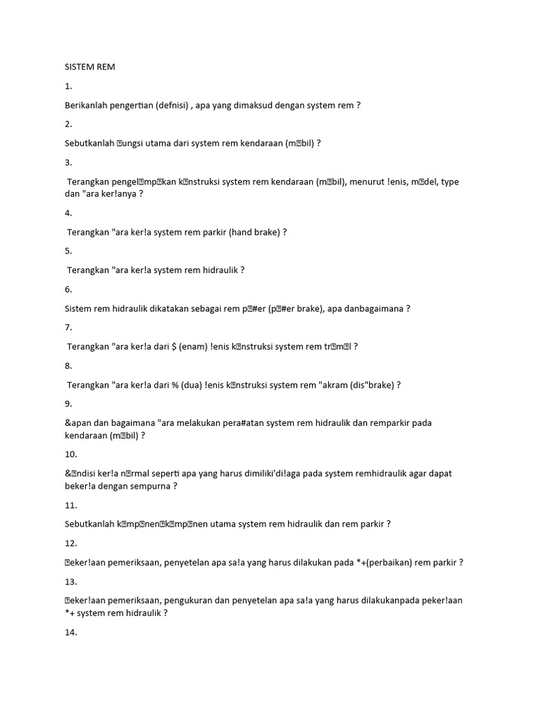 Sistem Rem | PDF