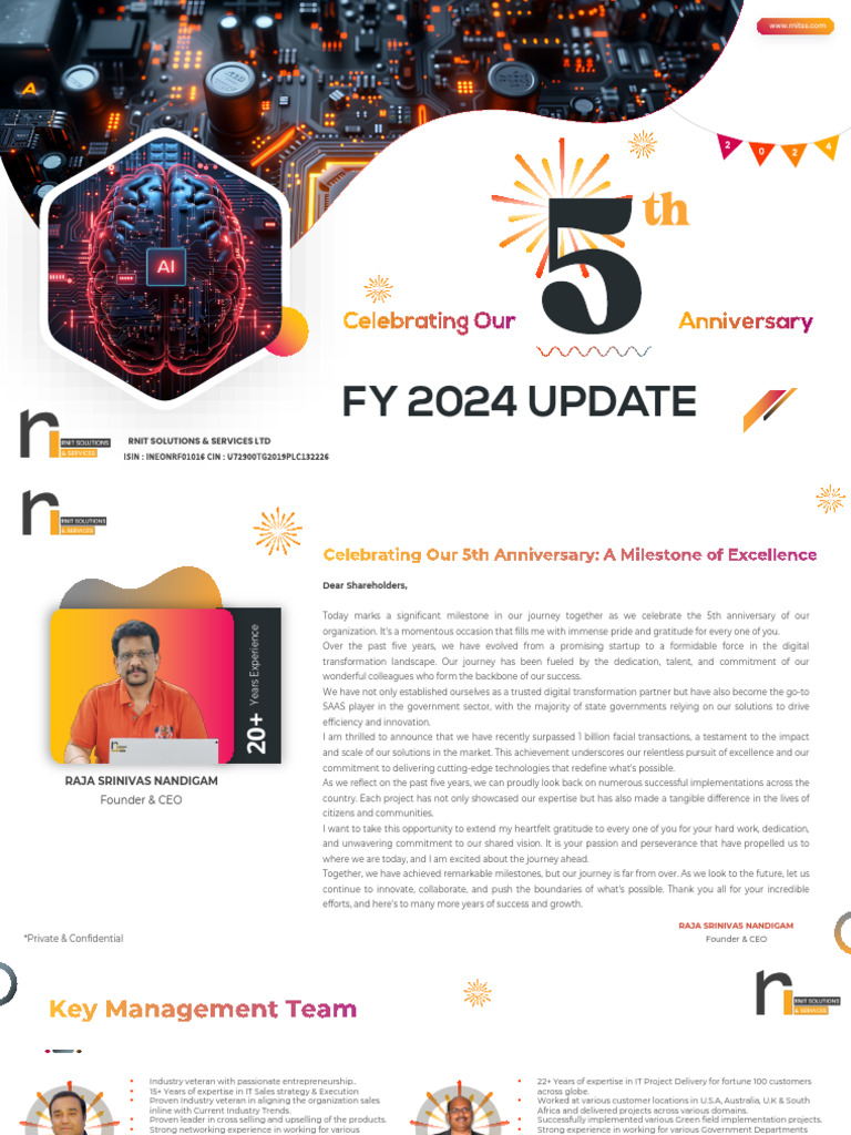 RNIT-FY Annual Update 2024 | PDF | Internet Of Things | Artificial ...