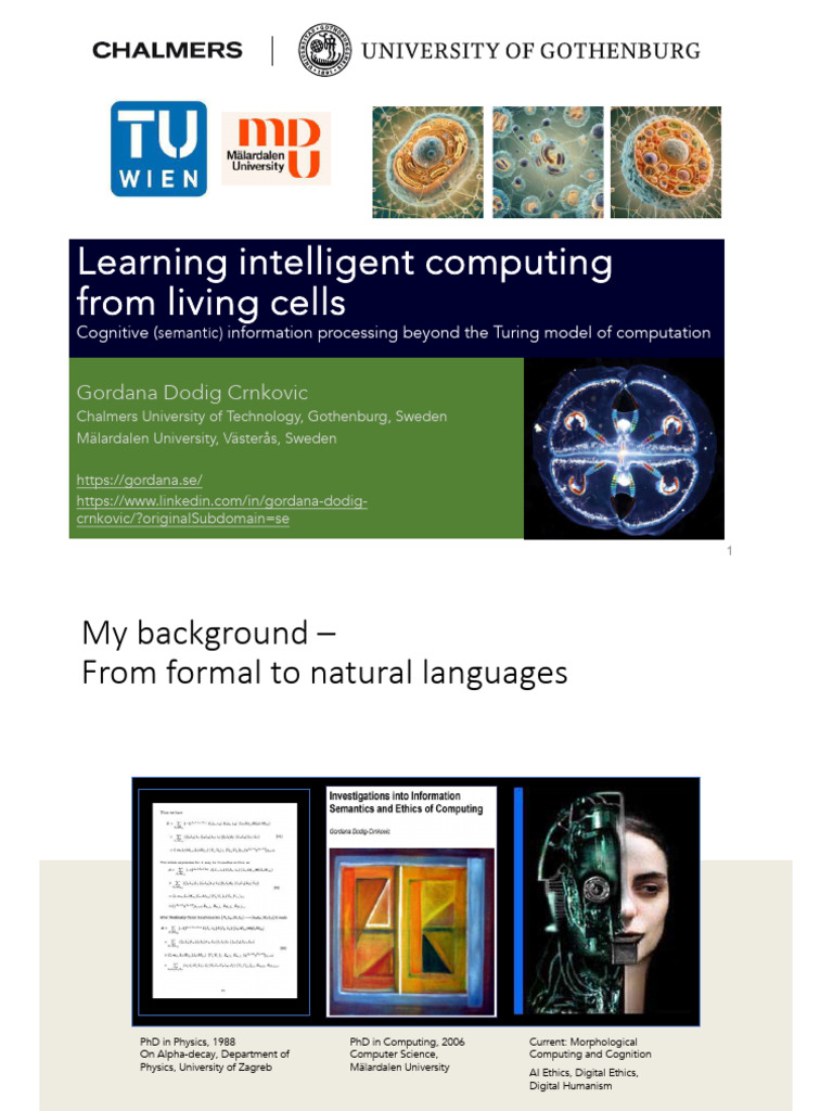 20240515-Learning Intelligent Computing From Living cells-TUW-PUBLIC LECTURE - Compressed | PDF ...