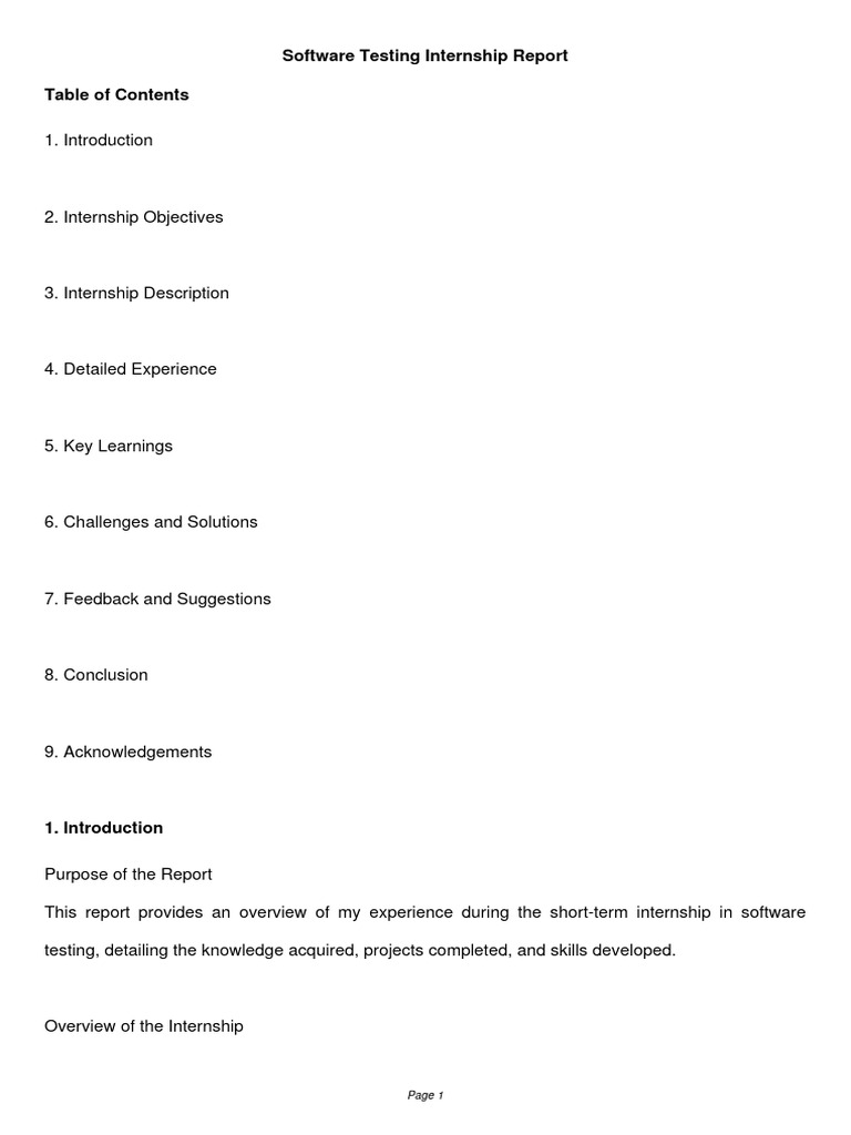 Software Testing Internship Report | PDF | Software Testing | Software