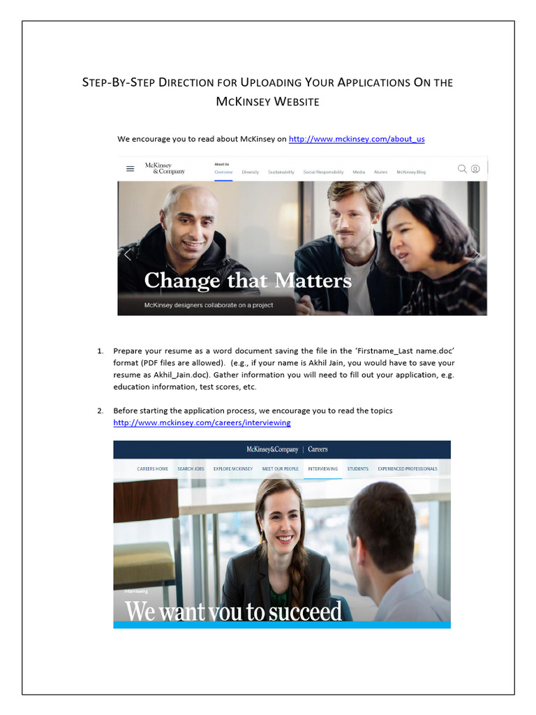 McKinsey Application Guide | PDF