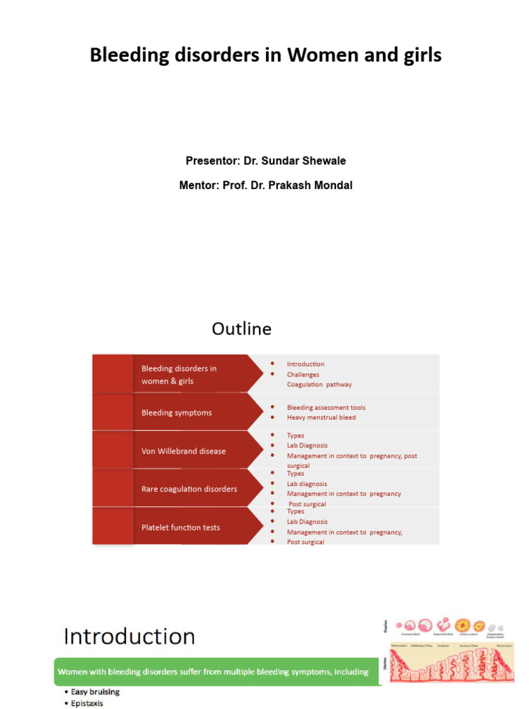 Bleeding Disorders in Women & Girls | PDF | Bleeding | Hemostasis