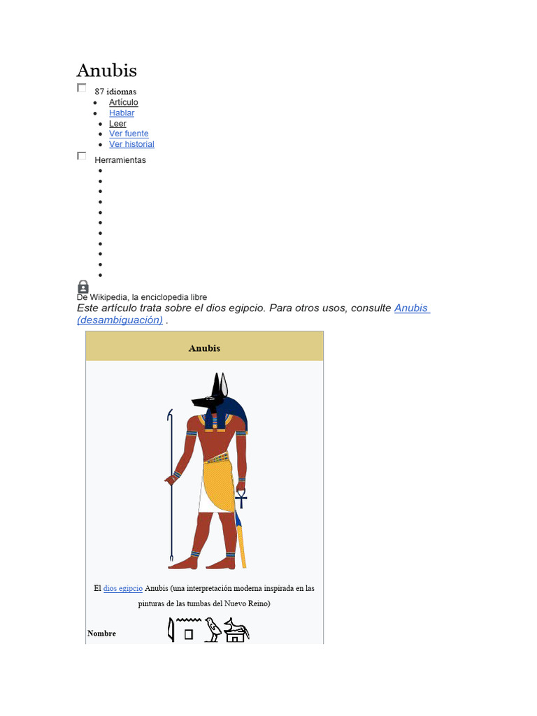 Anubis | PDF | Osiris | Mitologia Egipcia