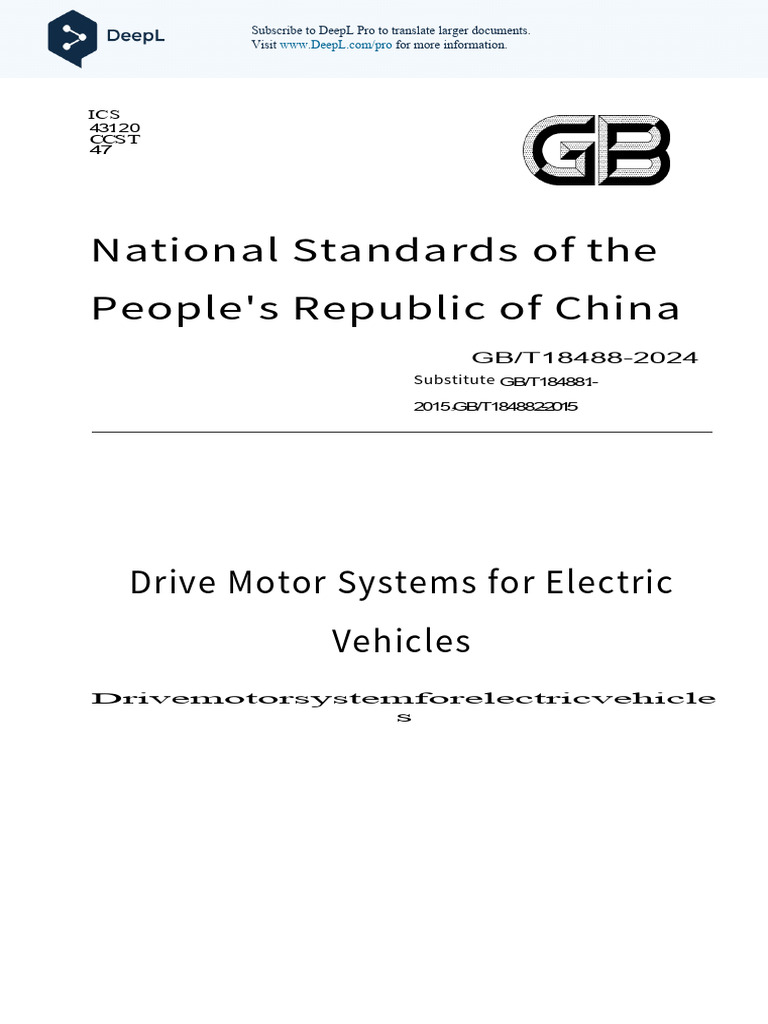 GBT 18488-2024 en | PDF | Direct Current | Power Supply