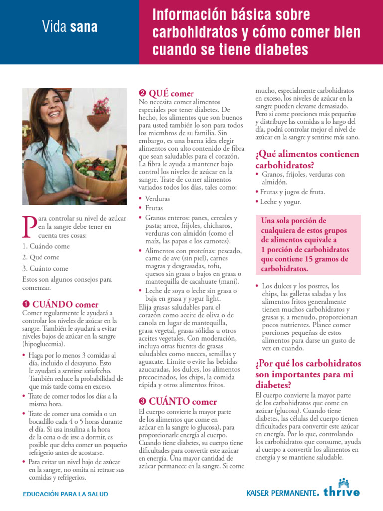 Eating Well With Diabetes - Carbohydrate Basics (Span) (915810080 ...