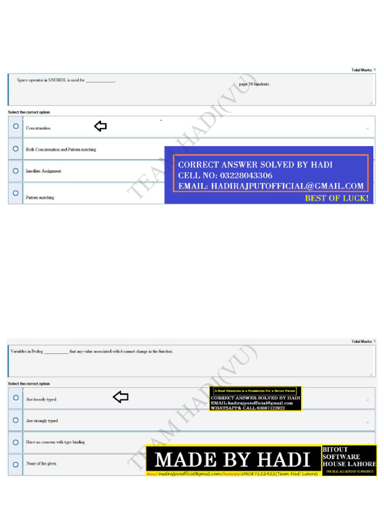 Cs508 Final Term File 1 Solved by Team Hadi | PDF