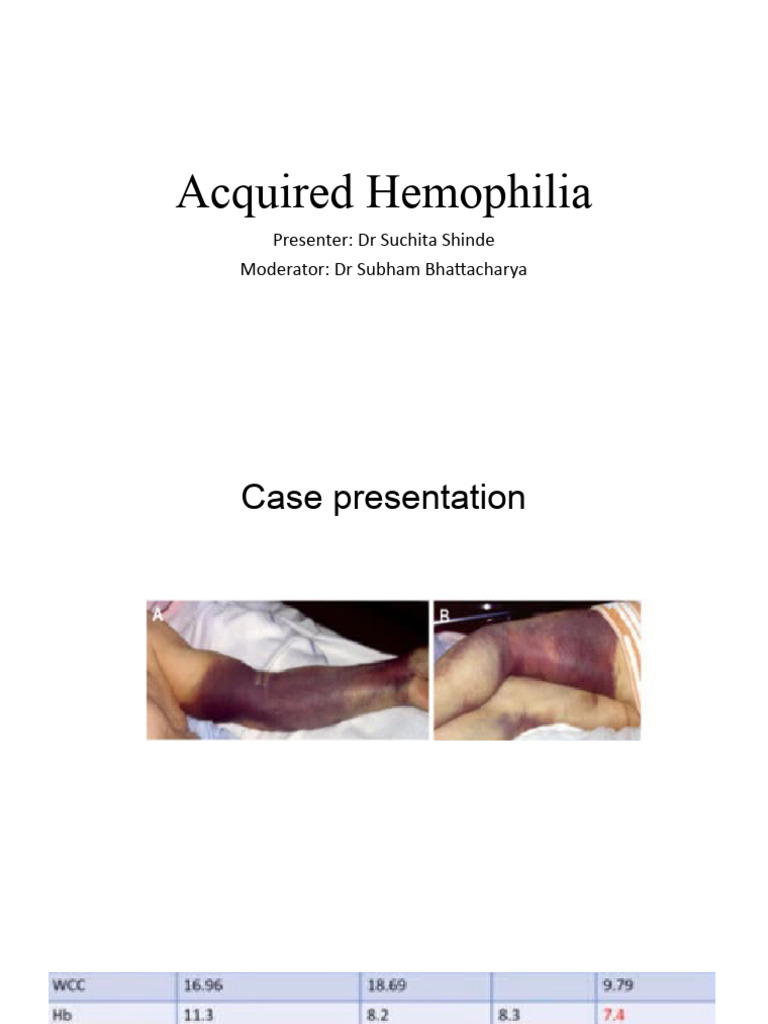 Acquired Hemophilia | PDF | Haemophilia | Blood