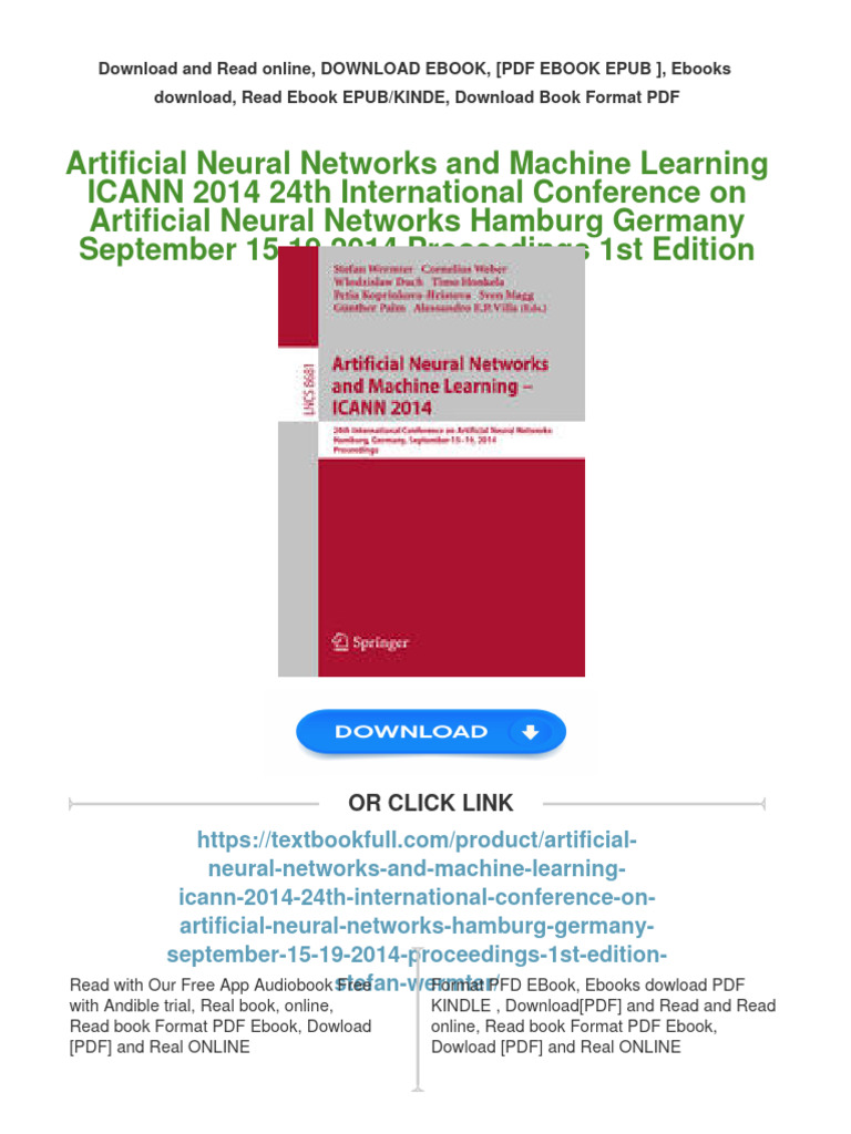 Instant download Artificial Neural Networks and Machine Learning ICANN ... Instant download Artificial Neural Networks and Machine Learning ICANN ...