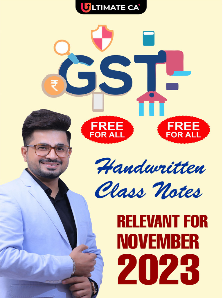 GST Handwritten Summary Notes (Ca Vivek Gaba) Ultimate Ca | PDF