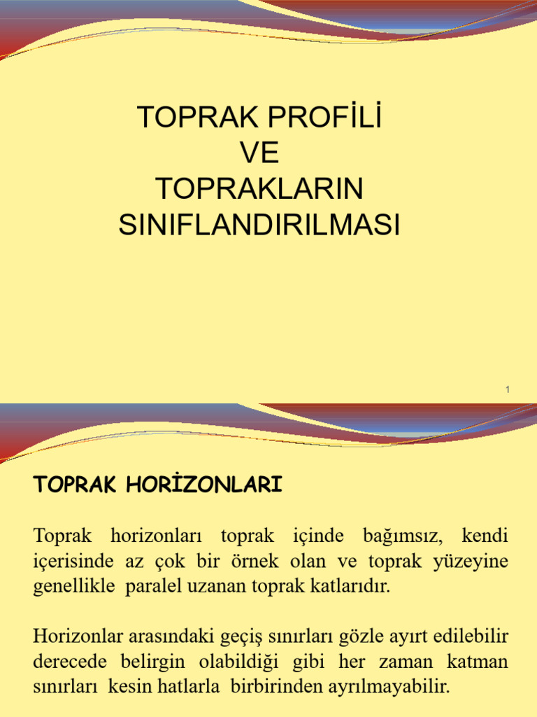 Toprak Profili Ve Sınıflaması | PDF