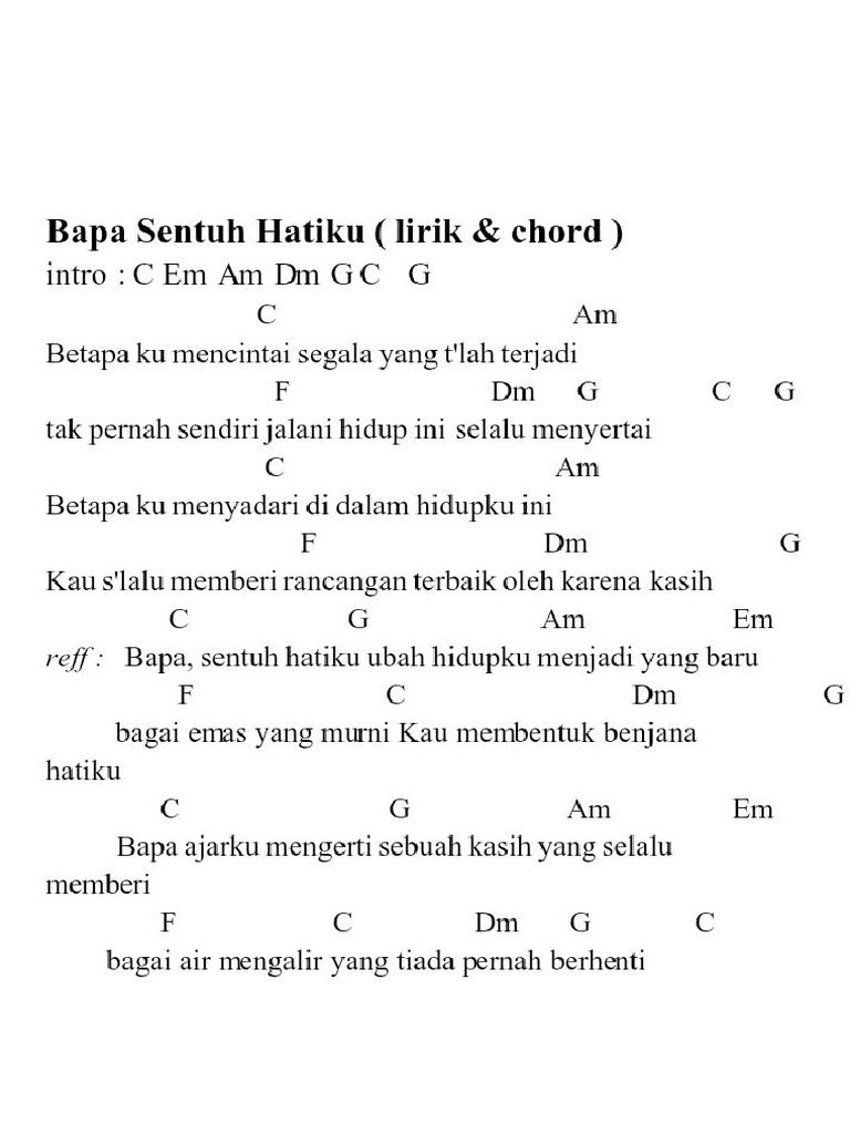 Bapa Sentuh Hatiku | PDF
