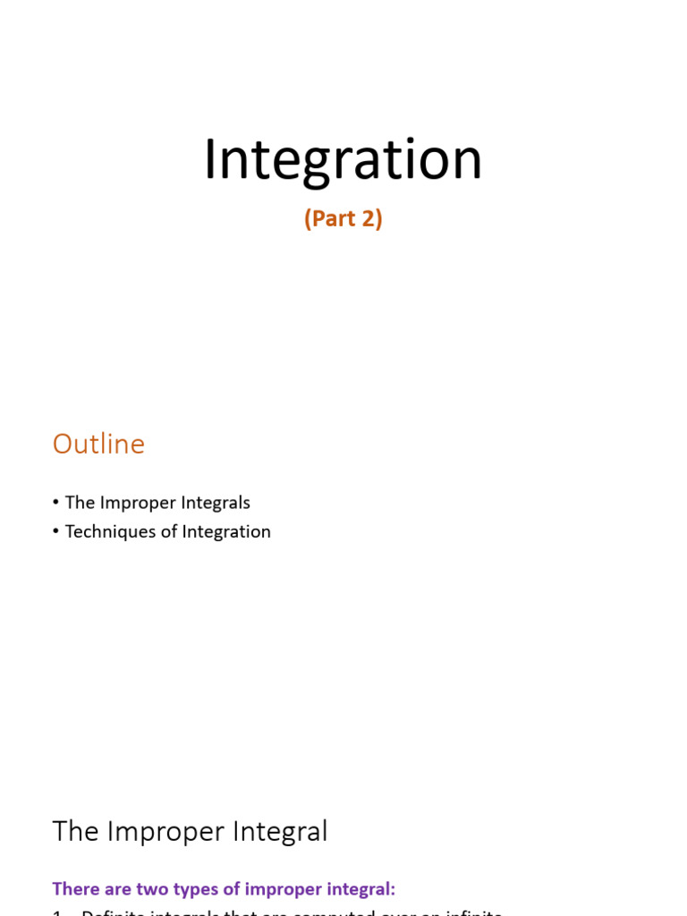 Integration Part2 Pdf Integral Mathematical Relations