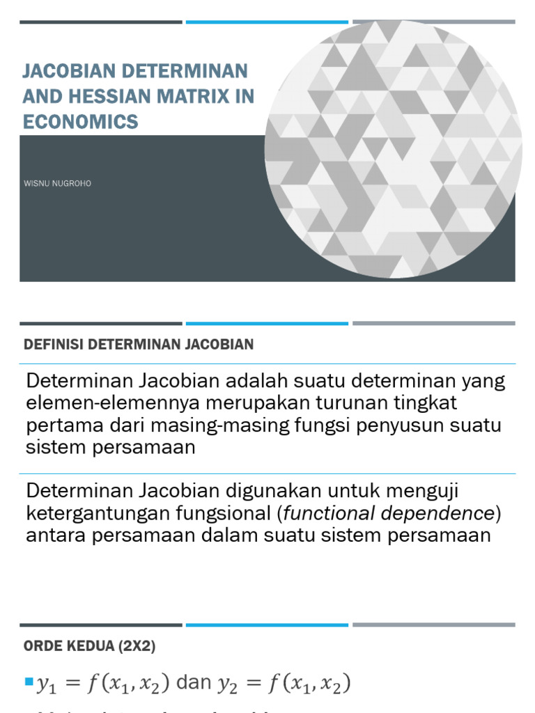 Jacobbian Dan Hessian | PDF