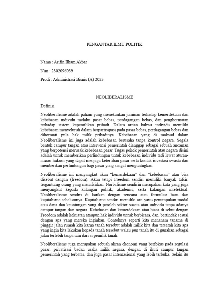 Arifin Ilham Akbar - 2302096039 PDF | PDF