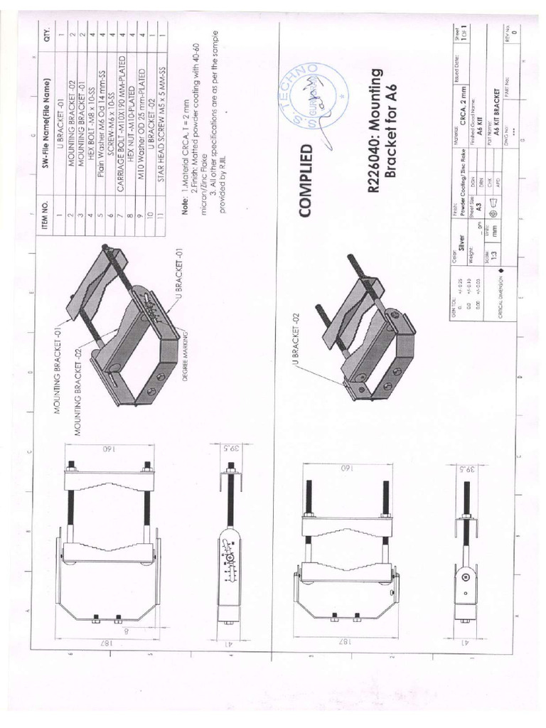 A6 and C6X Complied Sheet | PDF