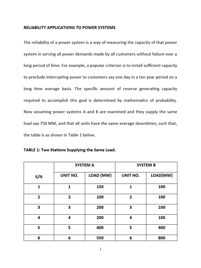 Reliability Applications To Power Systems | PDF | Electronic Circuits ...