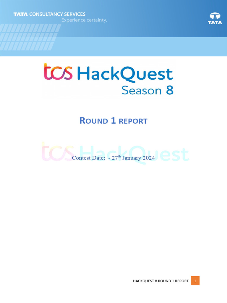 HackQuest 8: Round 1 Summary | PDF