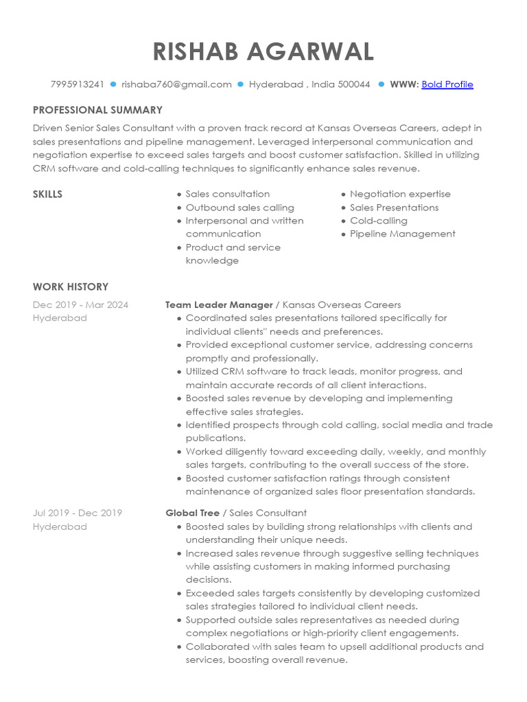 Rishab_Agarwal_Resume (1) | PDF | Sales | Customer Relationship Management
