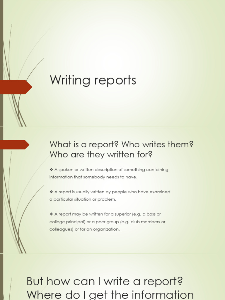 Guide to Writing Effective Reports | PDF | Essays | Human Communication