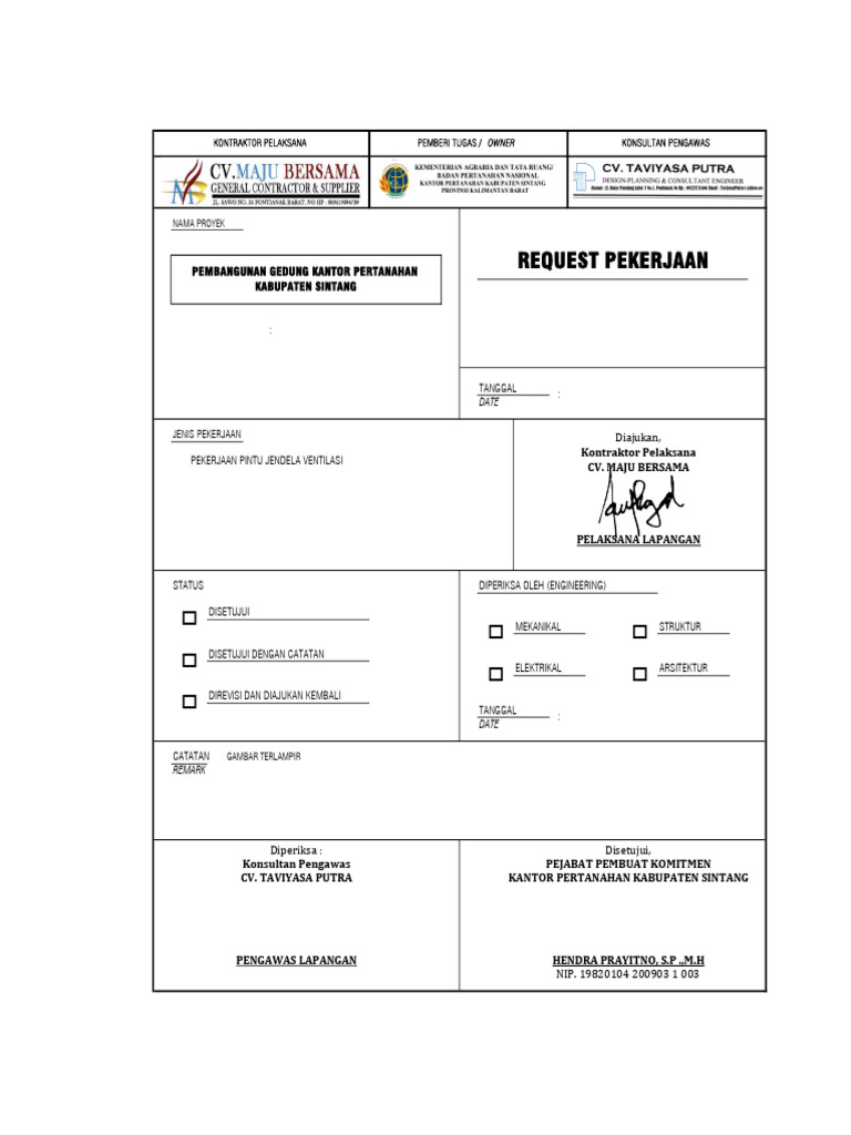 Shop Drawing PJV BPN Sintang 2023 | PDF