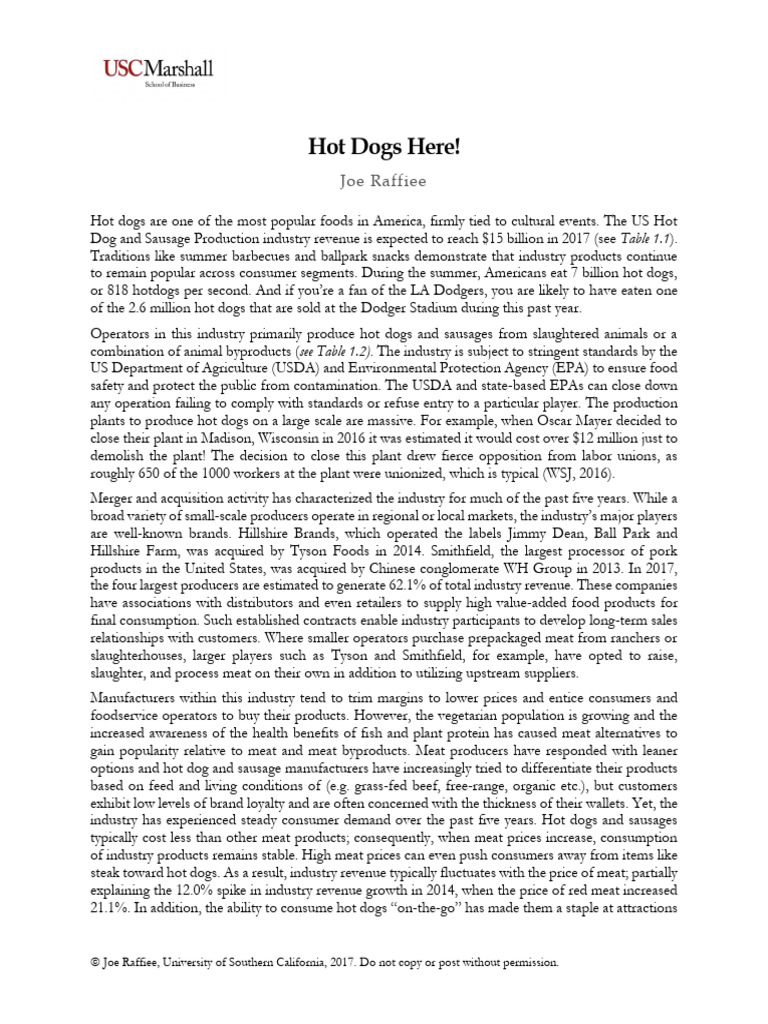 Hot Dogs | PDF | Meat | Hot Dog