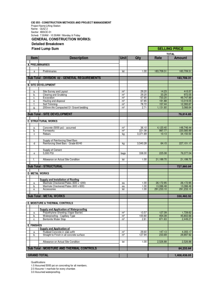 CMPM Quiz2 | PDF | Concrete | Materials