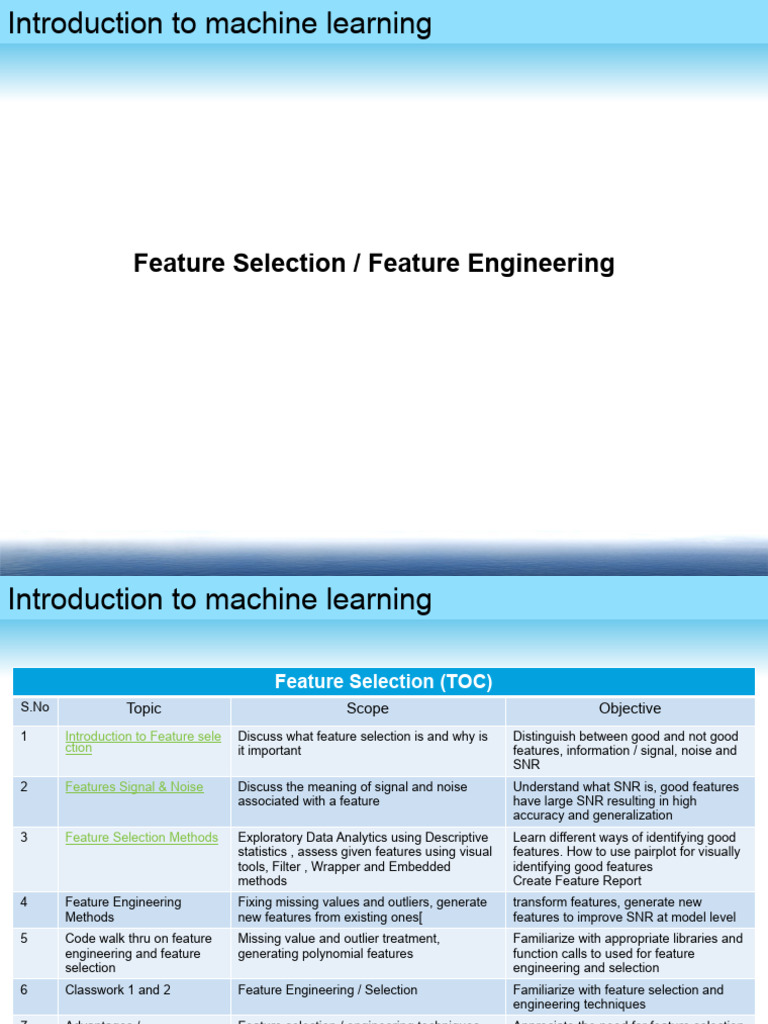 Feature Selection Engineering | PDF | Outlier | Machine Learning