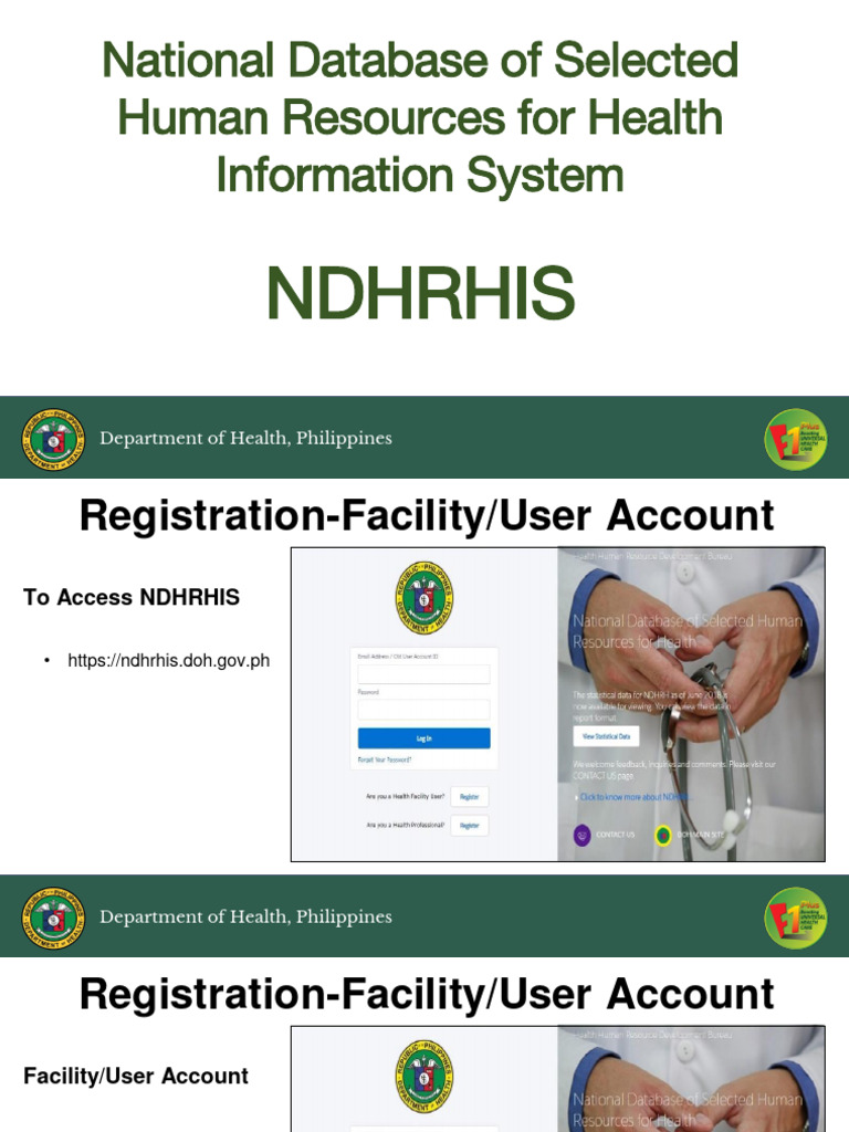 NDHRHIS Guide Presentation | PDF | User (Computing) | Databases