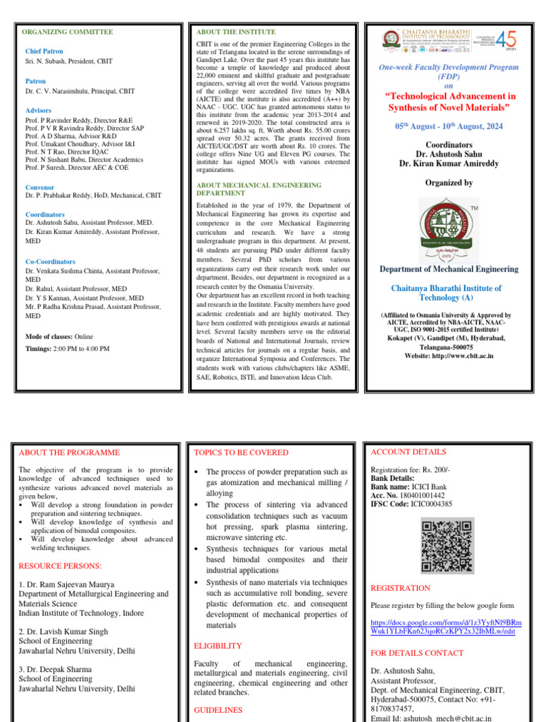 FDP Brochure | PDF | Sintering | Materials Science