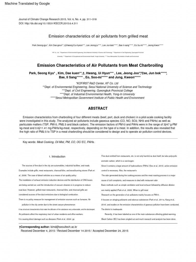 Emission Characteristics of Air Pollutants From Meat Charbroiling ...