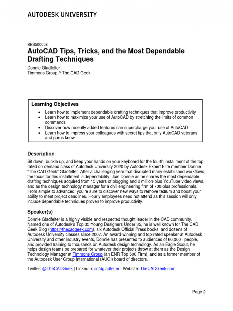 Class Handout BES500058 Class Handout BES500058 Gladfelter AU2021 | PDF ...