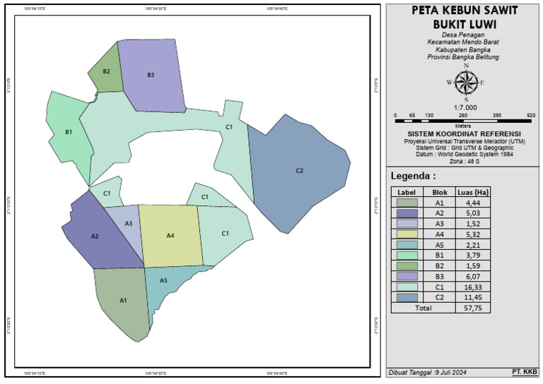 9 JULI PETA KEBUN SAWIT LUWI | PDF
