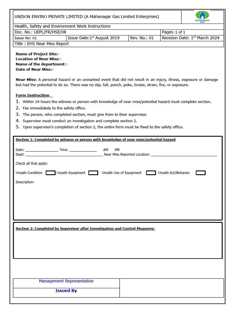 8. Near Miss Format | PDF