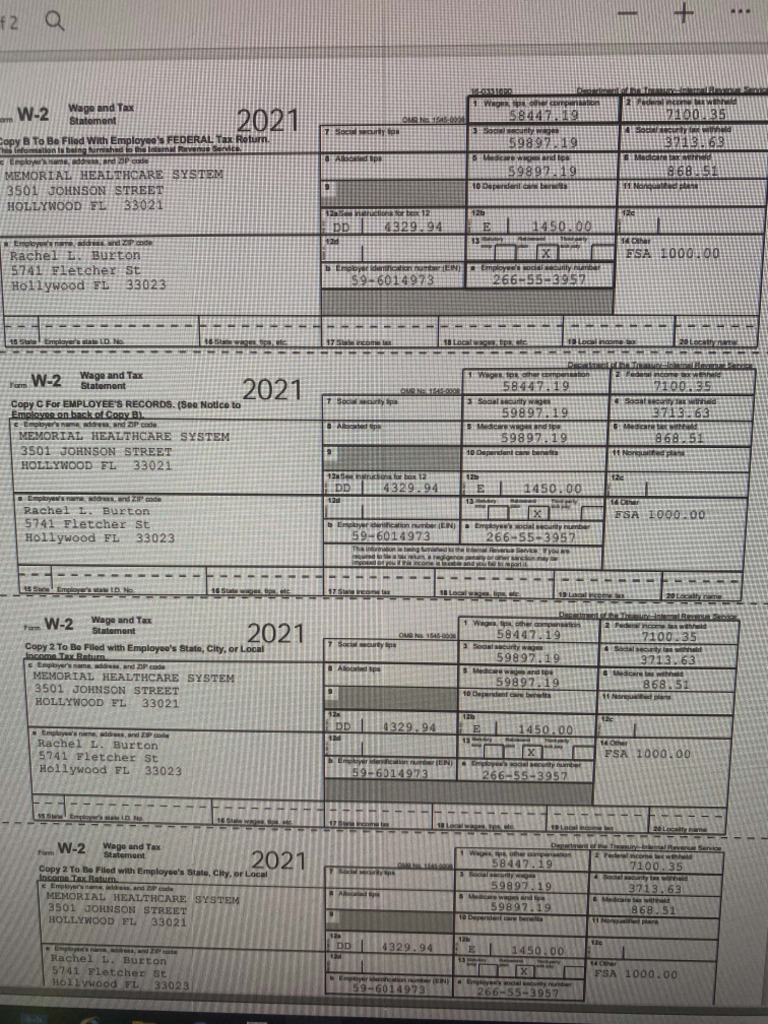 Income W2 2021 | PDF