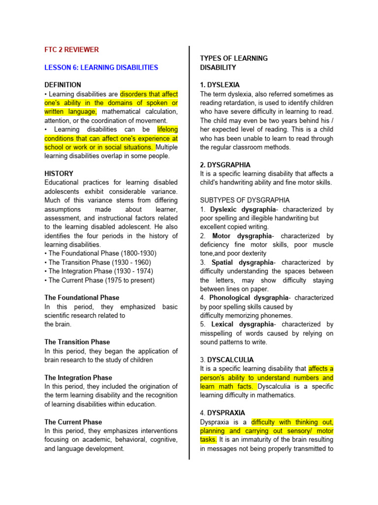 FTC 2 Reviewer | PDF | Diagnostic And Statistical Manual Of Mental ...