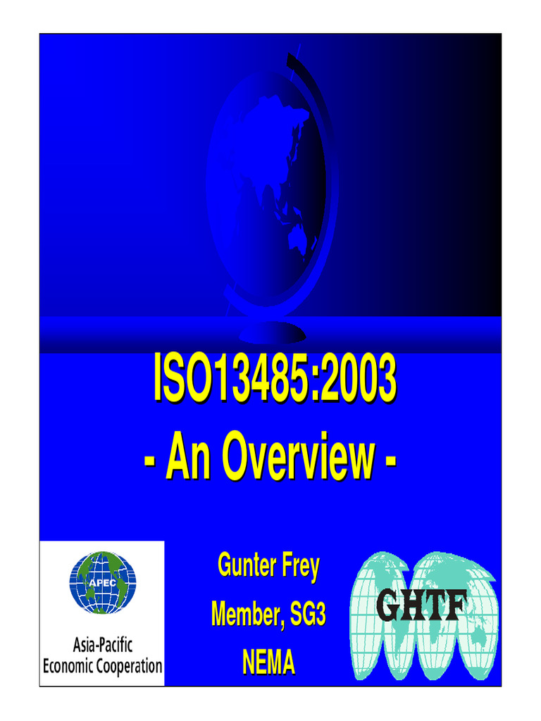 Backup of SG3 - ISO 13485 - 2000, An Overview | PDF | Verification And Validation | Quality ...