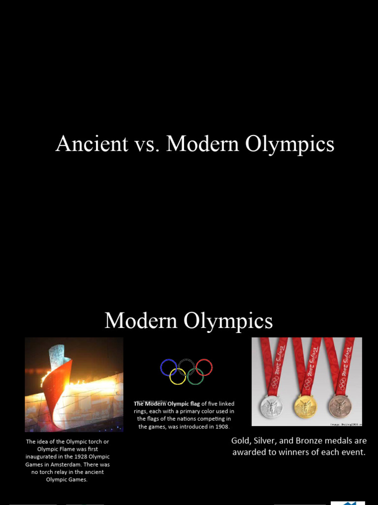 Ancient Vs Modern Olympics | PDF | Track And Field | Olympic Games