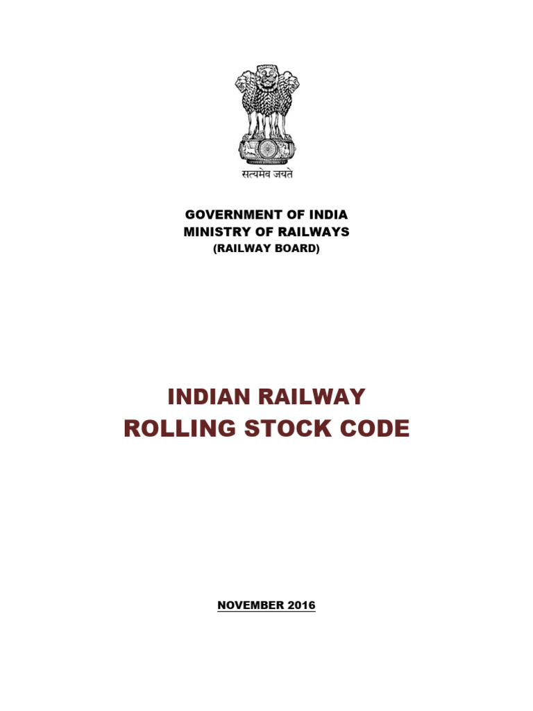 Indian Railway Rolling Stock Code | PDF | Rail Transport | Locomotives
