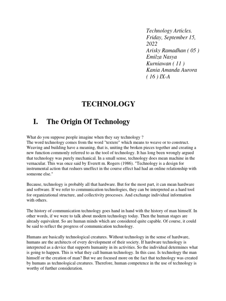 Technology Articles 9A | PDF | Machines | Communication