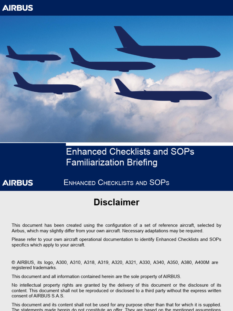 Enhanced Checklists and SOPs Familiarization Briefing Last Updated 10: ...