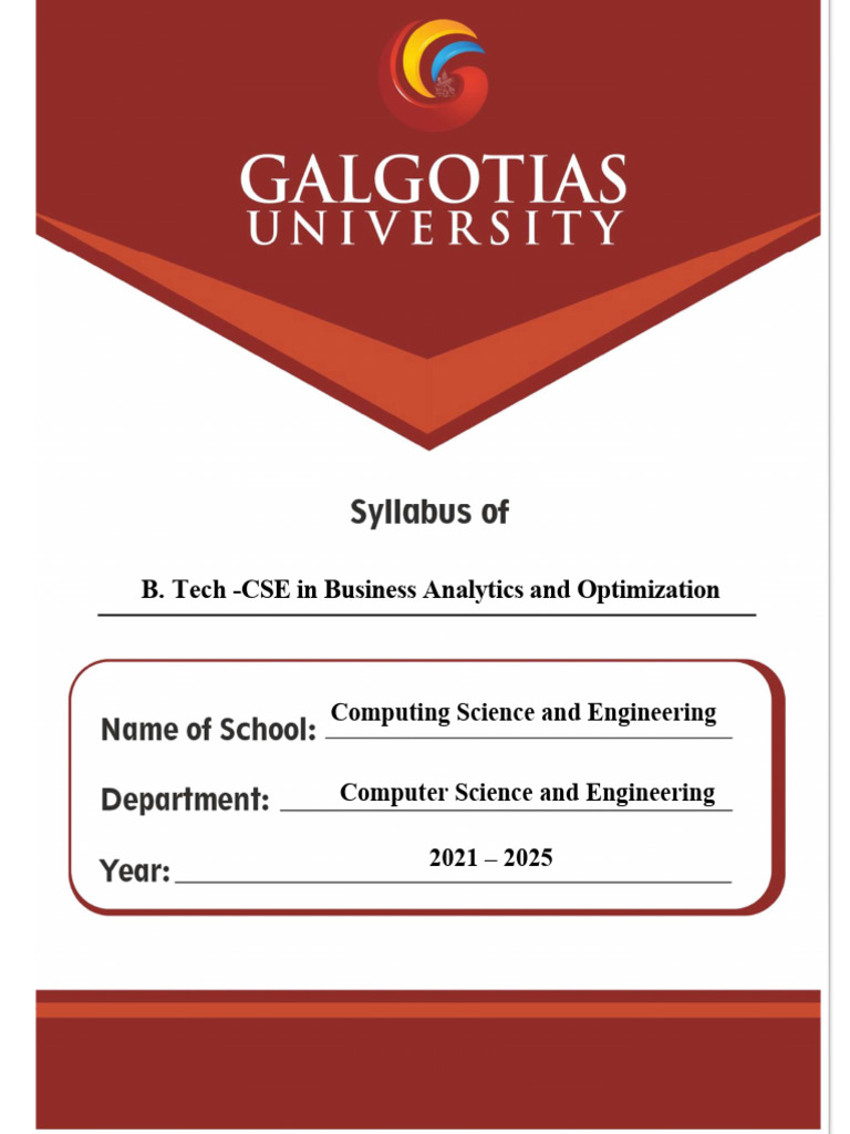 B.tech CSE Course Book (21 25) WithBAO | PDF | Linear Map | Matrix ...