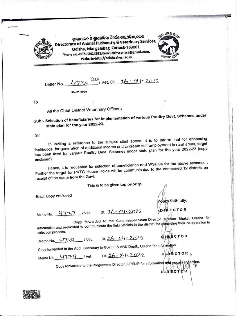 Establishment of Chick Rearing Unit Guideline 2022-23 | PDF