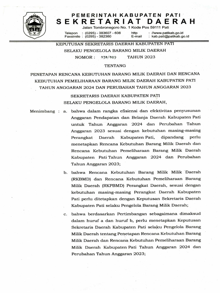 Rkbmd 2024 Perubahan 2023 File Full Pdf