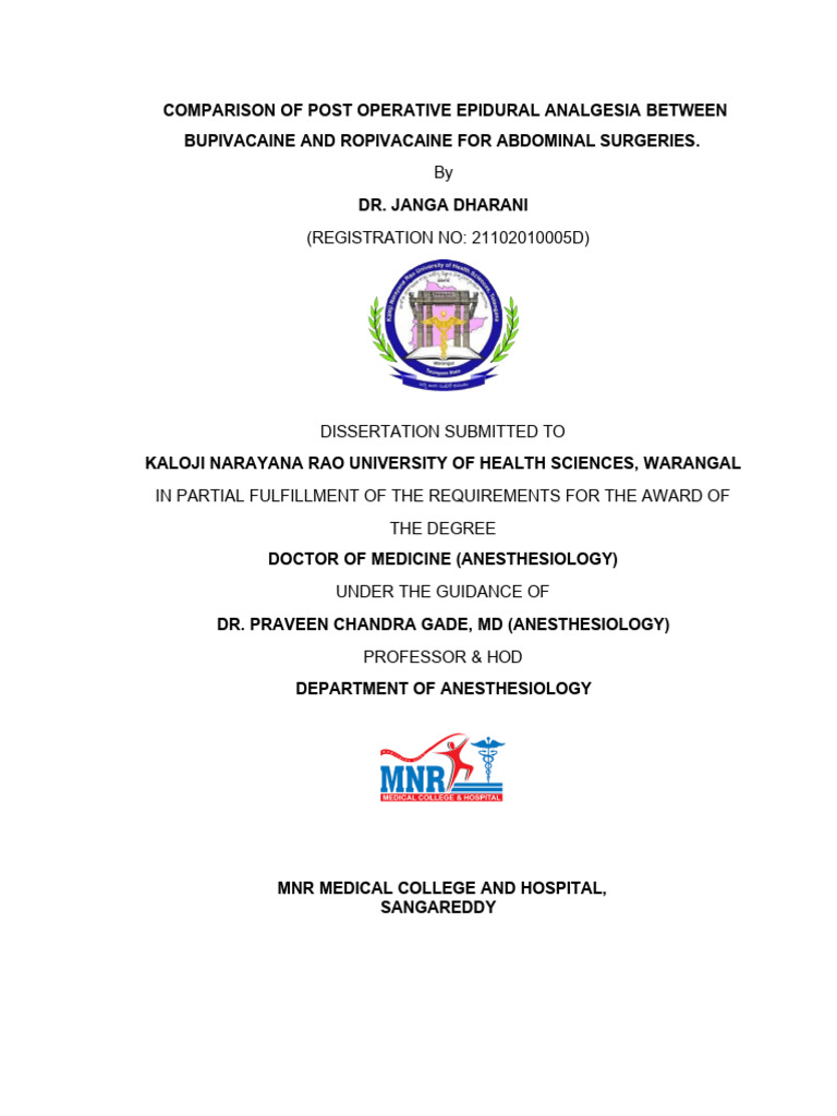 49 Final Case | PDF | Anesthesia | Pain Management