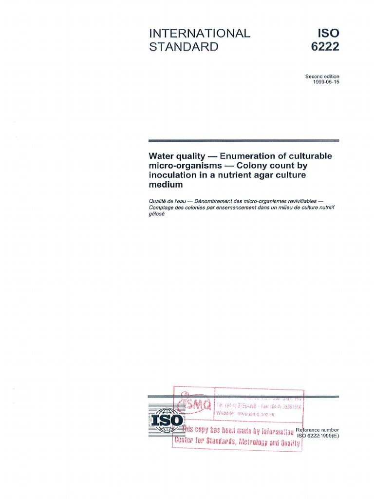 Iso 6222 (1999) | PDF