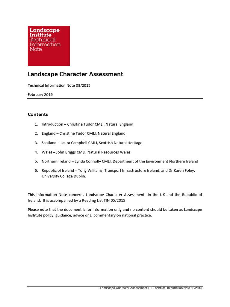 Landscape Character Assessment TIN 08 - 15 20160216 | PDF | Landscape ...