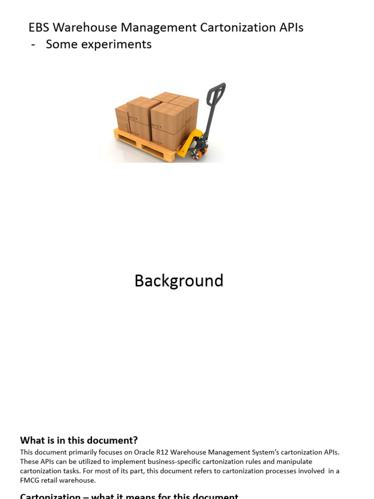 WMS_Cartonization | Download Free PDF | Warehouse | Packaging And Labeling