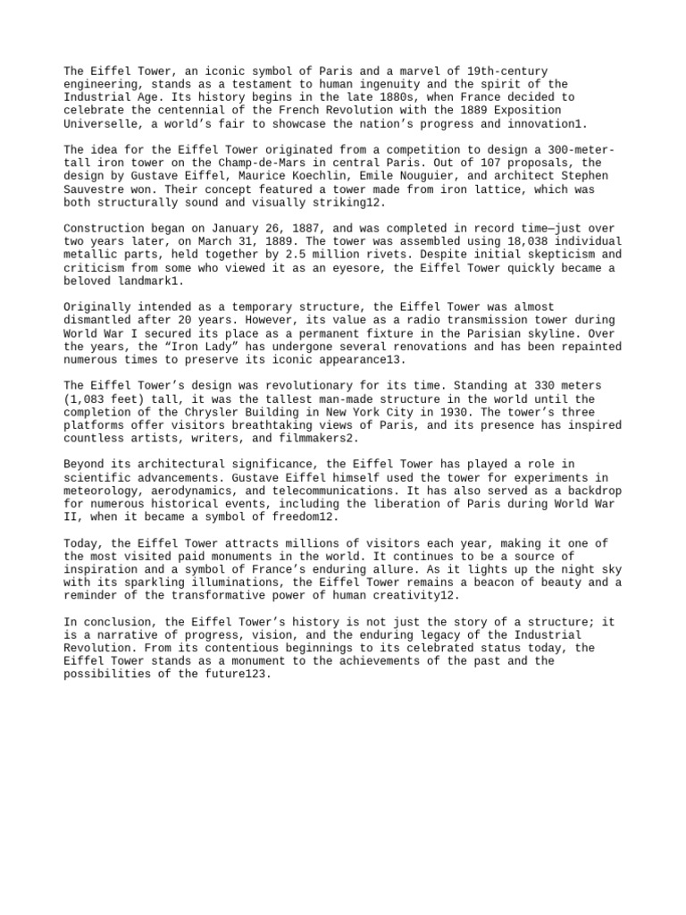 Quick Guide - Eiffel Tower | PDF